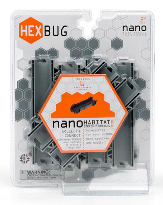 Hexbug Nano Habitat - Straight Bridges Set - - Fat Brain Toys