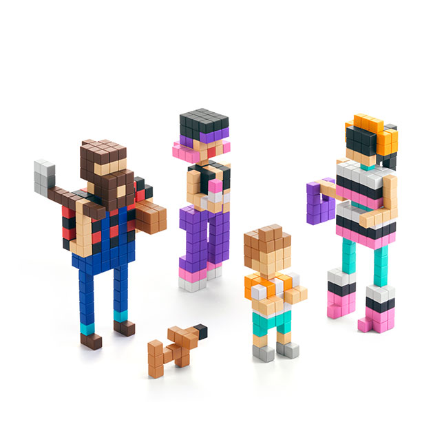 PIXIO Design Series - 800 Magnetic Block Set - - Fat Brain Toys