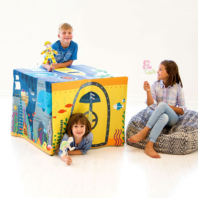 Submarine Hideout Card Table Playhouse - - Fat Brain Toys