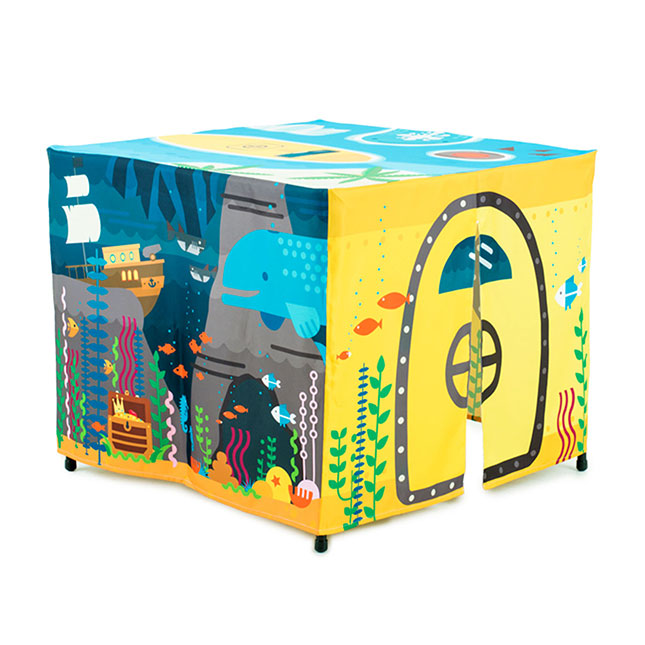 Submarine Hideout Card Table Playhouse - - Fat Brain Toys