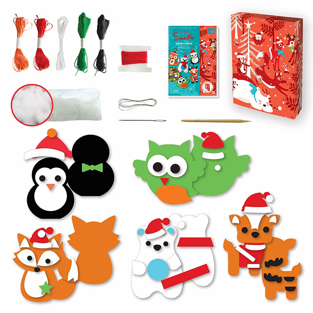 Box CanDIY Totally Santa Make Your Own Felt Animal Ornaments