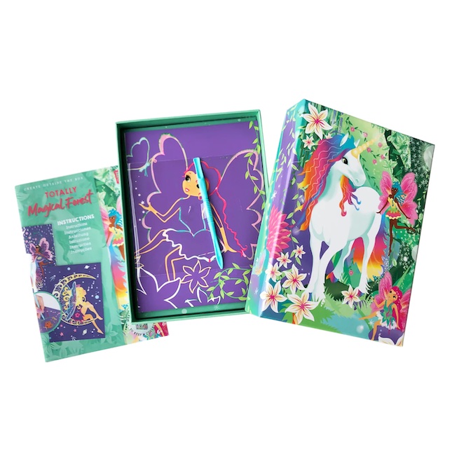 Box CanDIY Totally Magical Forest Scratch Art Set - - Fat Brain Toys