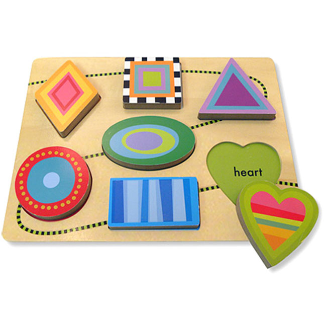 Green Start Chunky Wooden Garden Circles Puzzle - - Fat Brain Toys