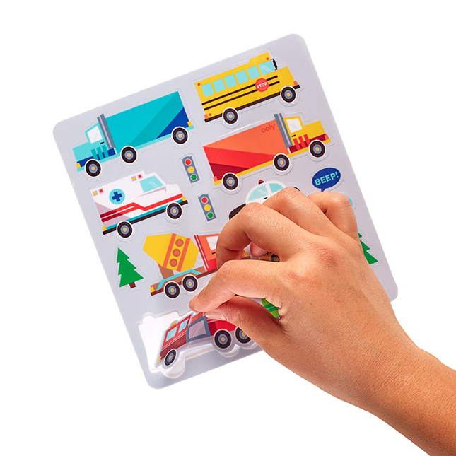 On-The-Go Play Again! Reusable Sticker Fun - Workin' Wheels