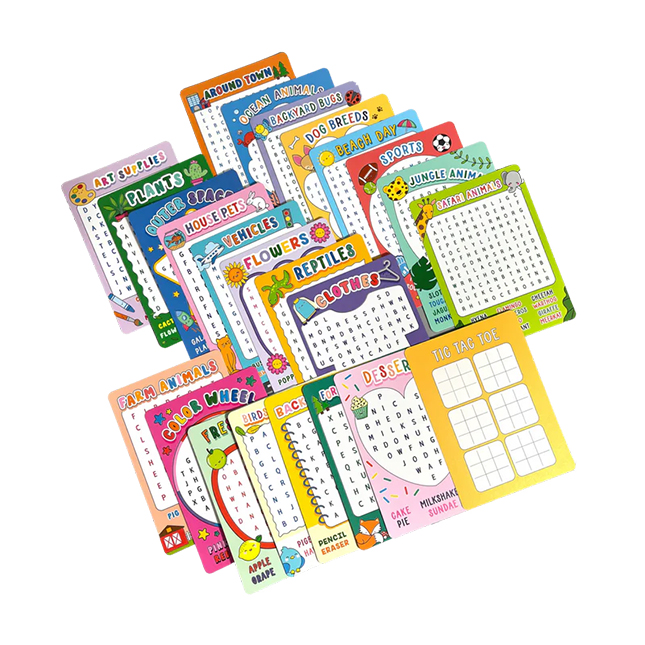 Word Search Activity Cards - Best Brainteasers for Ages 6 to 11