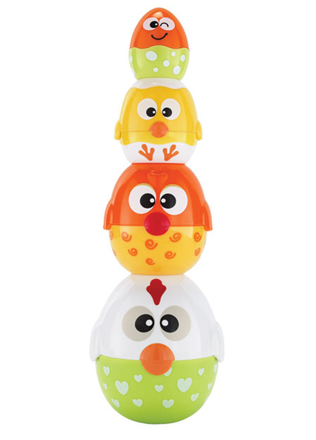 Earlyears Chicken & Egg Stacking Cups - - Fat Brain Toys