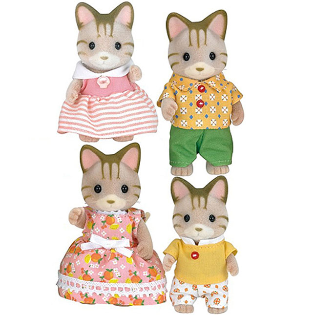 Calico Critters Sandy Cat Family - - Fat Brain Toys