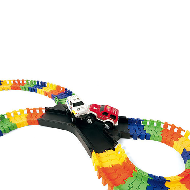 Double X-Track Build-A-Road - - Fat Brain Toys