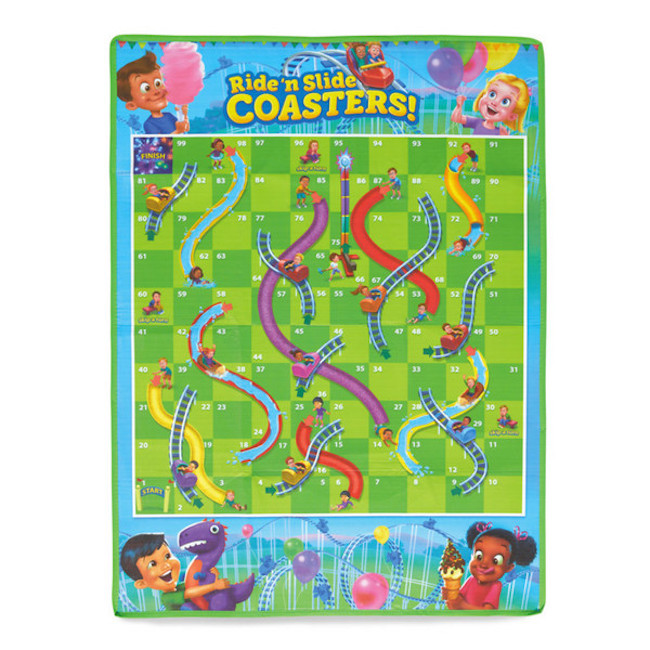 Reversible Game Mat - Ride n Slide Coasters - - Fat Brain Toys