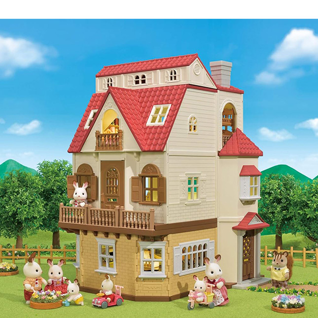 Calico Critters - Red Roof Grand Mansion Gift Set - - Fat Brain Toys