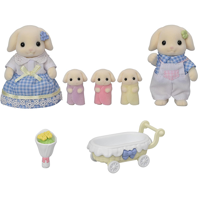 Calico Critters - Flora Rabbit Family - - Fat Brain Toys