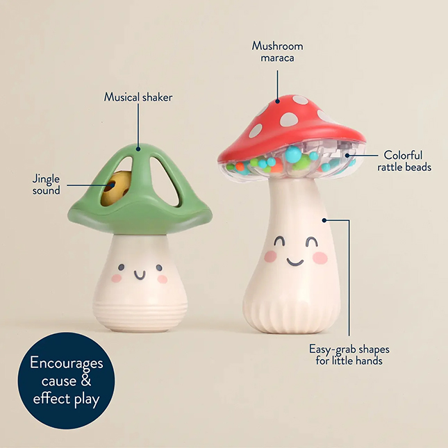 Itzy Mini Maracas - Mushroom - Best Baby Toys & Gifts for Ages 0 to 4