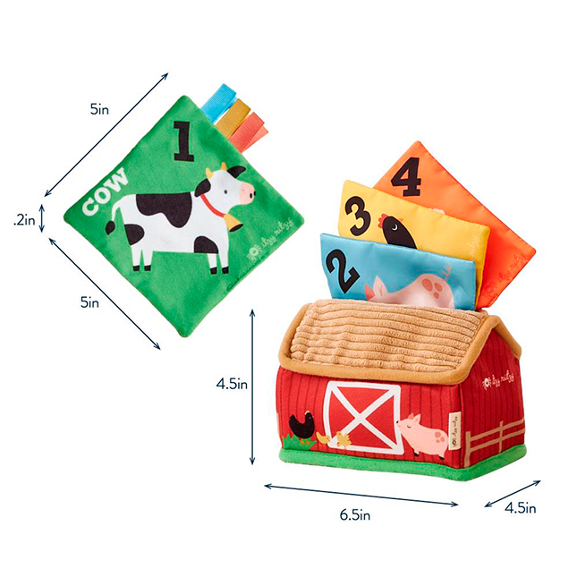 Itzy Sensory Scarves Farm - Best Baby Toys & Gifts for Ages 0 to 1