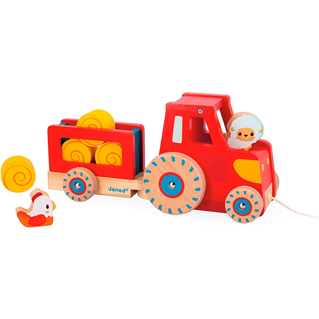 Farm Pull Along Tractor - - Farm Toys