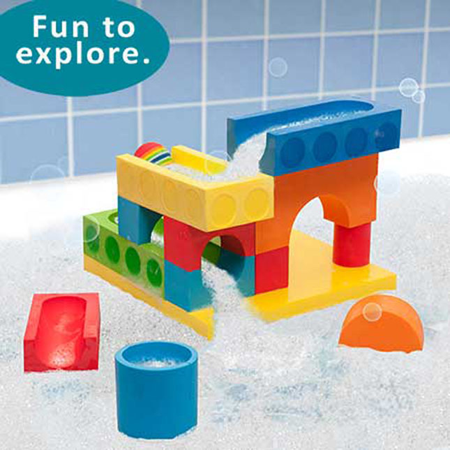 BathBlocks Ball Run in Gift Box - - Fat Brain Toys