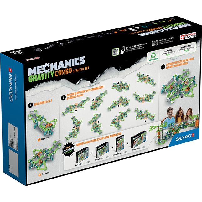 Geomag™ Mechanics 153 piece Gravity Combo Building Set