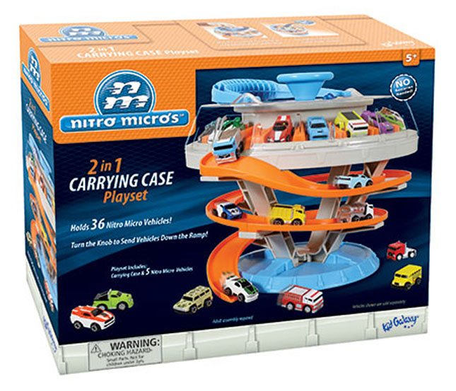 Nitro Micro's Carrying Case Playset - - Fat Brain Toys