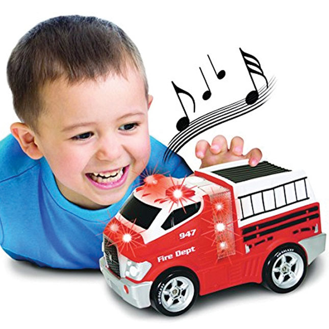 Soft Body Jumbo Lights & Sounds Fire Truck - - Fat Brain Toys