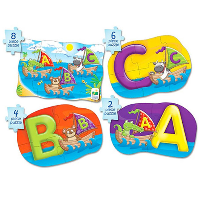 My First Puzzle Sets 4-in-A-Box Puzzles - ABC - - Fat Brain Toys