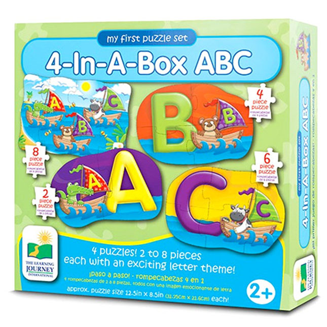 My First Puzzle Sets 4-in-A-Box Puzzles - ABC - - Fat Brain Toys