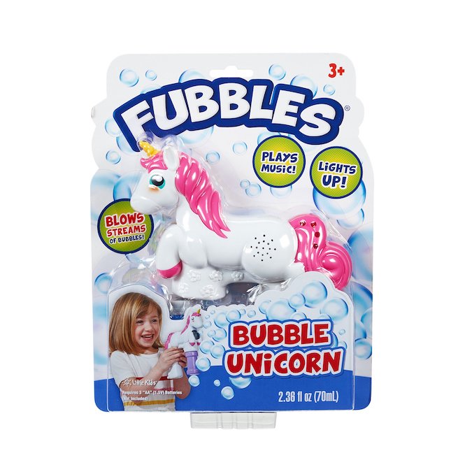 Fubbles Bubble Unicorn Bubble Blaster - Best for Ages 3 to 10