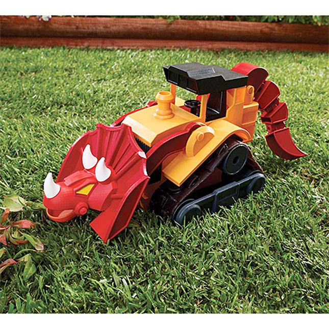 Dino Construction Company Triceratops Bulldozer - - Fat Brain Toys