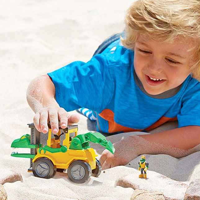 Dino Construction Company Snap the Velociraptor Forklift Play Set