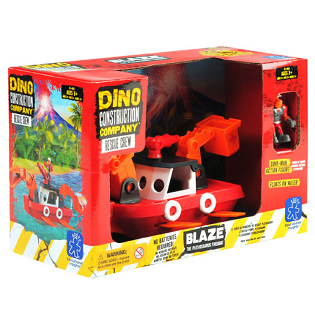 Dino Construction Company Rescue Crew - Blaze the Plesiosaurus Fireboat