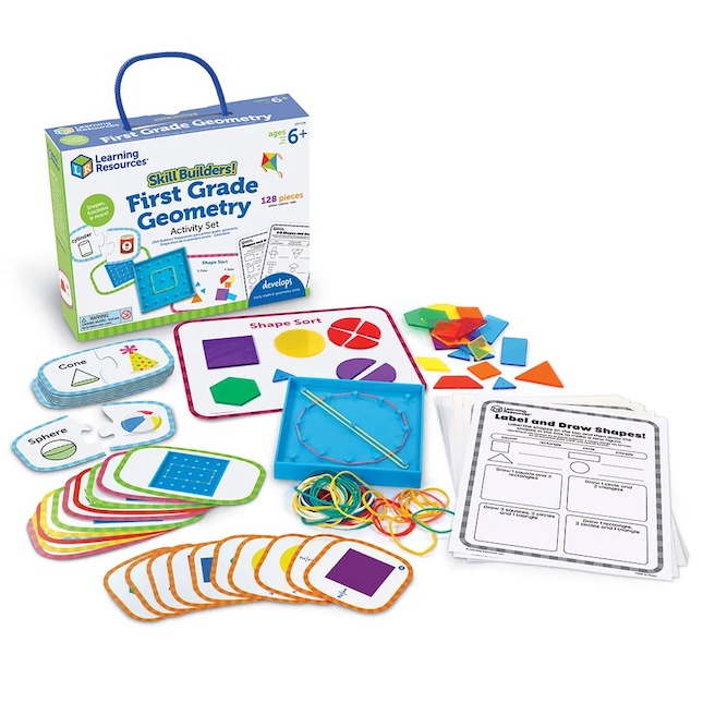 Skill Builders! First Grade Geometry Activity Set - - Fat Brain Toys