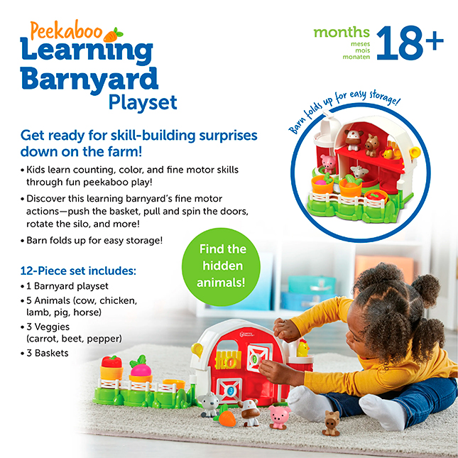 Peekaboo Learning Barnyard Playset - Best for Ages 2 to 4