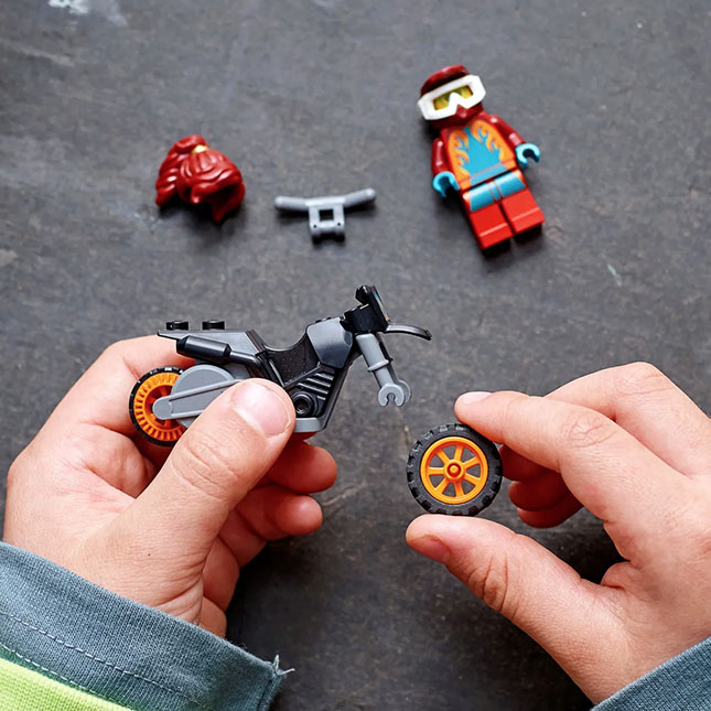 LEGO City Stunt - Fire Stunt Bike - - Fat Brain Toys
