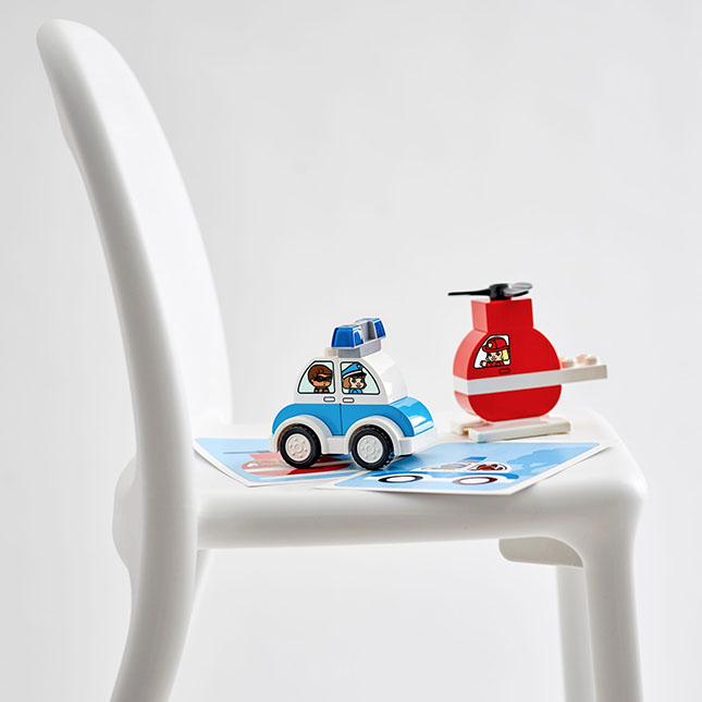LEGO DUPLO My First - Fire Helicopter & Police Car - - Fat Brain Toys