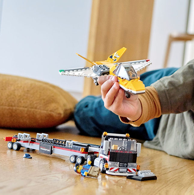 LEGO City Great Vehicles - Airshow Jet Transporter - - Fat Brain Toys