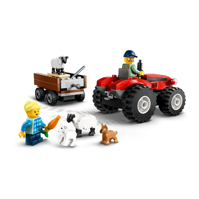 LEGO City - Red Farm Tractor with Trailer & Sheep