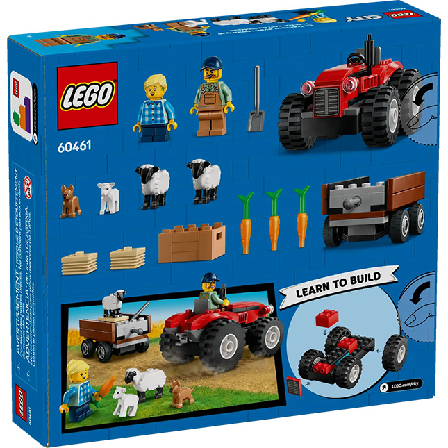 LEGO City - Red Farm Tractor with Trailer & Sheep