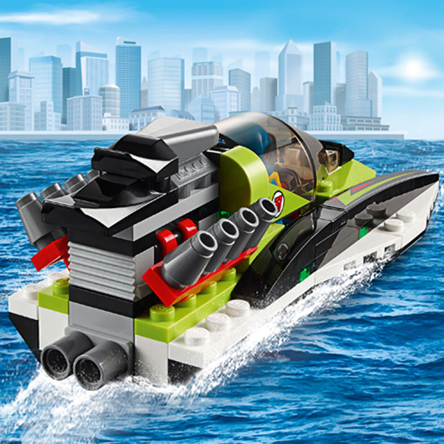 LEGO City - Race Boat - - Fat Brain Toys