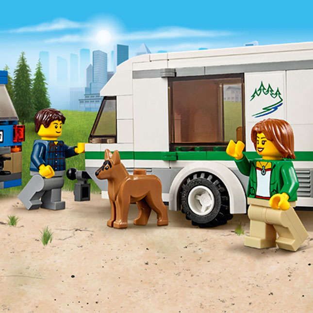 LEGO City - Van & Caravan - - Fat Brain Toys