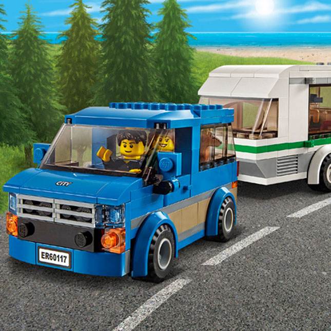 LEGO City - Van & Caravan - - Fat Brain Toys