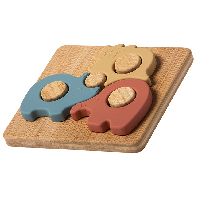 Simply Silicone Bamboo Safari Puzzle - Early Learning Toys