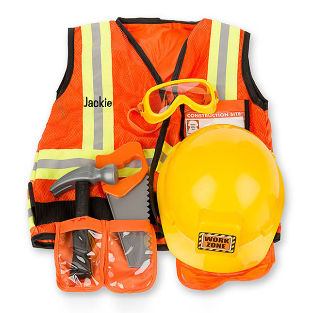 Construction Worker Role Play Costume Set - - Fat Brain Toys