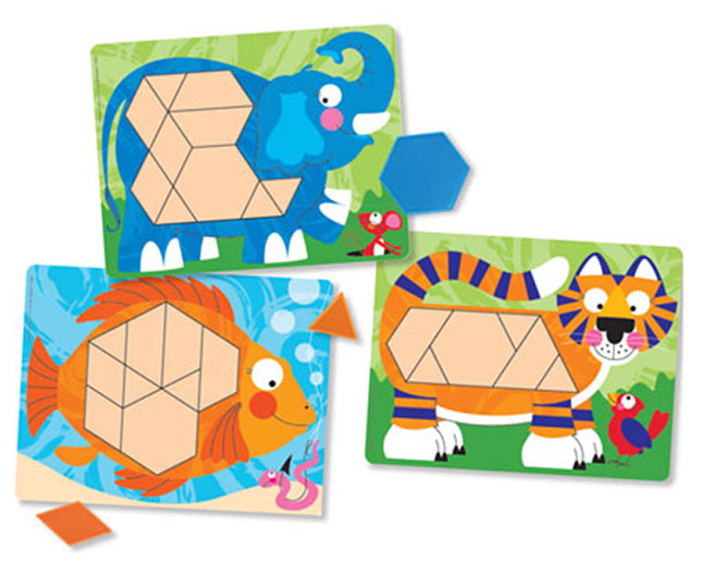 Animal Pattern Blocks Set - - Fat Brain Toys