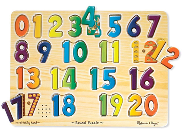 Numbers Sound Puzzle - - Fat Brain Toys