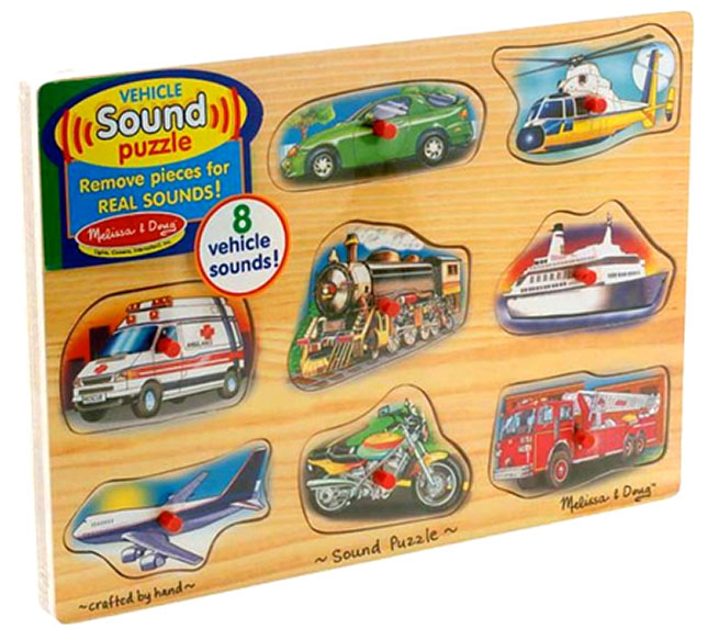 Sound Puzzle - Vehicles - - Fat Brain Toys