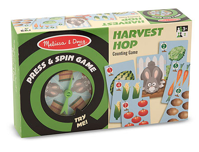 Press & Spin Game: Harvest Hop - - Fat Brain Toys