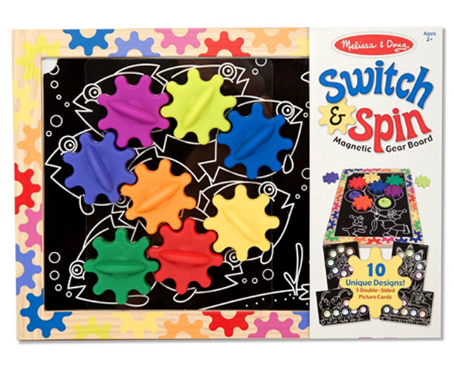 Switch & Spin Magnetic Gear Board - - Fat Brain Toys