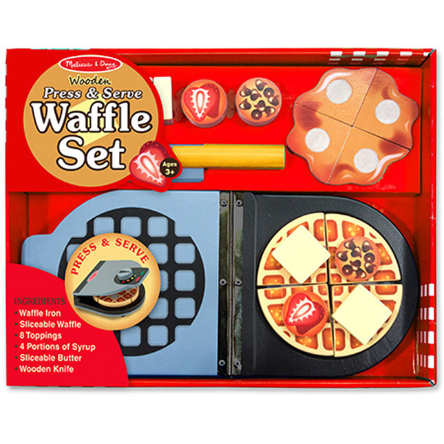 Wooden Press & Serve Waffle Set - - Fat Brain Toys