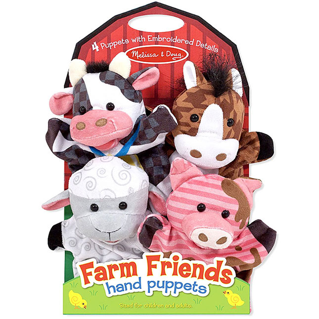 Farm Friends Hand Puppets - Best Plush for Ages 2 to 8 - Farm Toys
