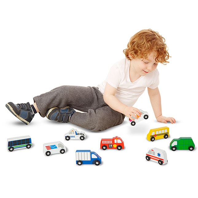Wooden Town Vehicles - - Fat Brain Toys