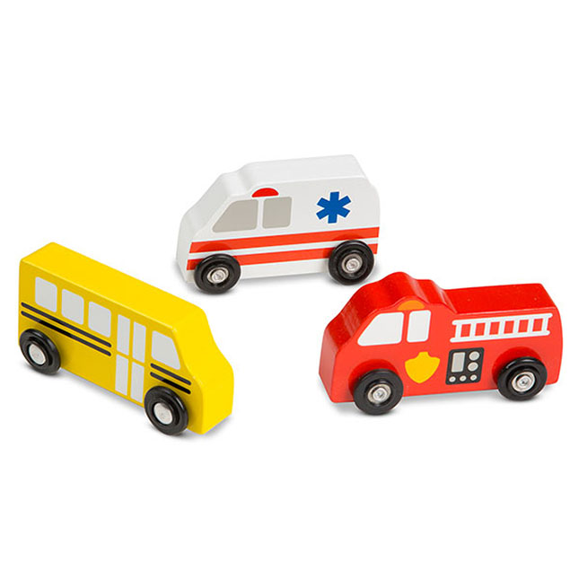 Wooden Town Vehicles - - Fat Brain Toys