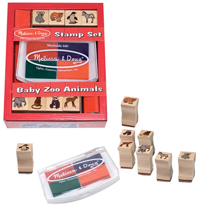 Baby Zoo Animals Stamp Set - - Fat Brain Toys